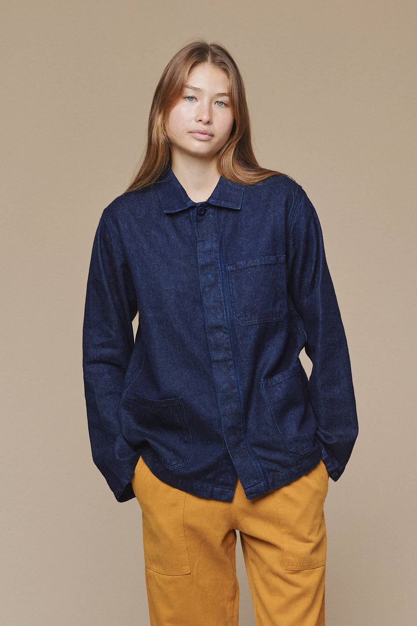 Denim Olympic Jacket | Jungmaven Hemp Clothing & Accessories - USA Made